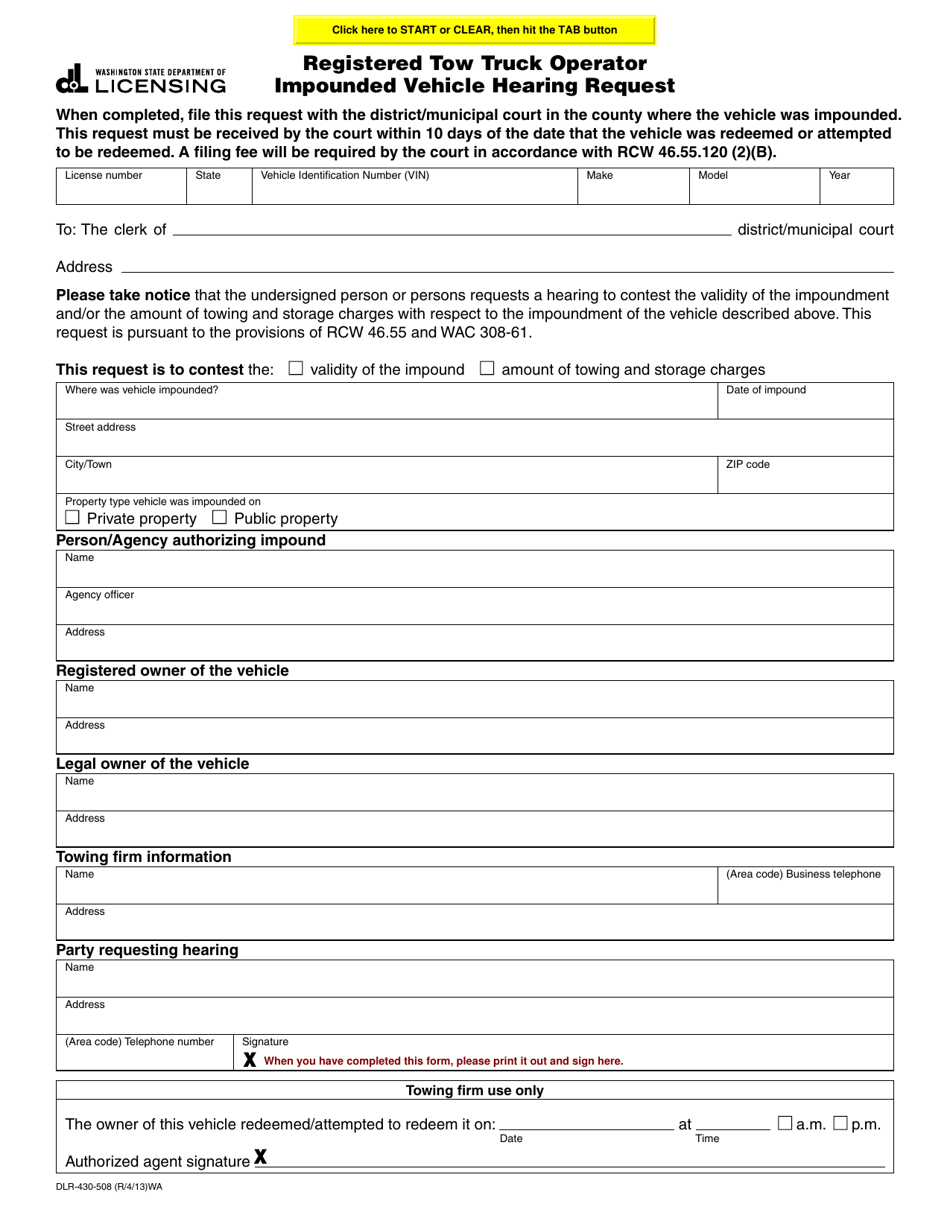Form DLR-430-508 - Fill Out, Sign Online and Download Fillable PDF ...