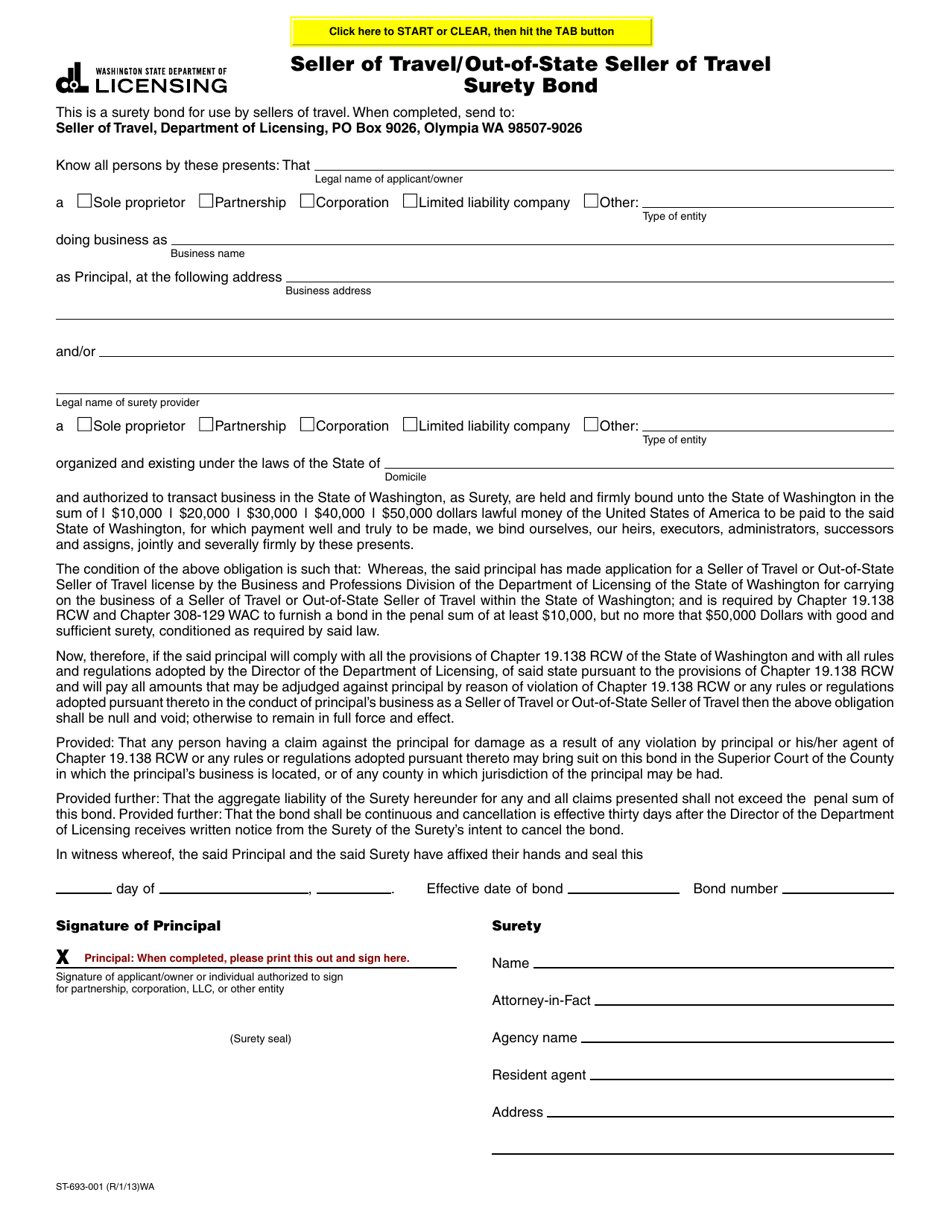 Form ST-693-001 - Fill Out, Sign Online and Download Fillable PDF ...