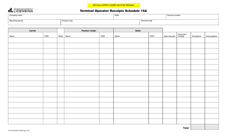 Form FT-441-859 - Fill Out, Sign Online and Download Fillable PDF ...