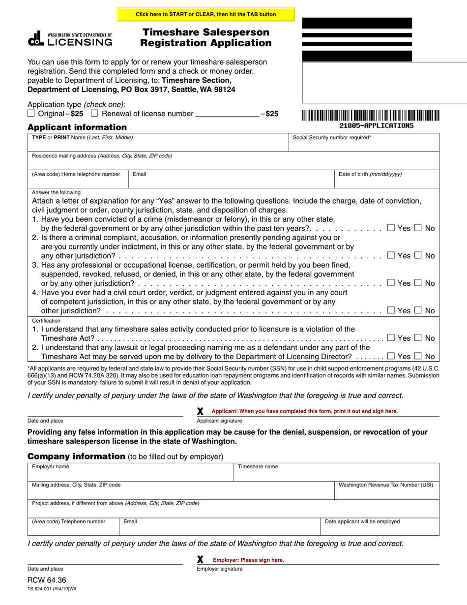 Form TS-624-001 - Fill Out, Sign Online and Download Fillable PDF ...