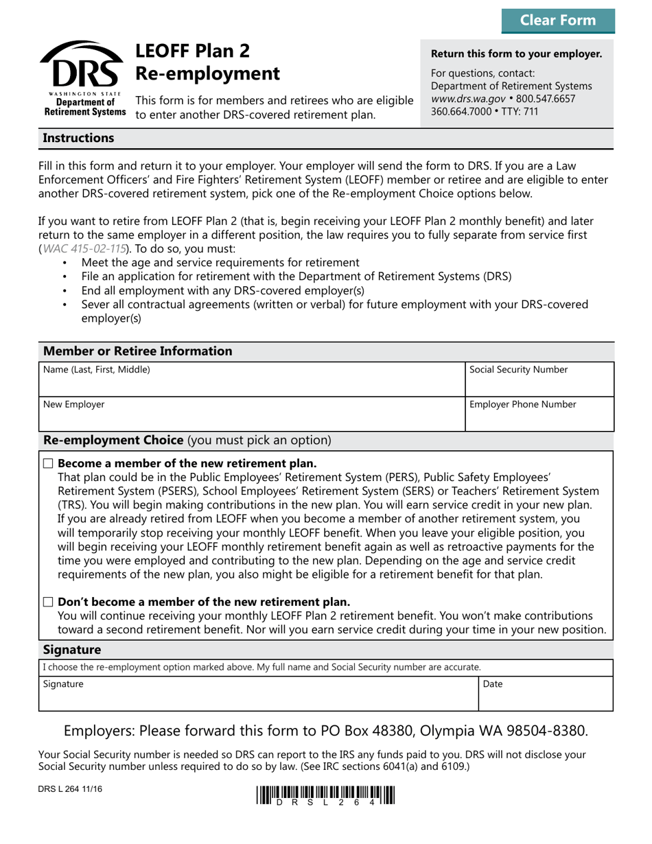 Form DRS L264 - Fill Out, Sign Online and Download Fillable PDF ...