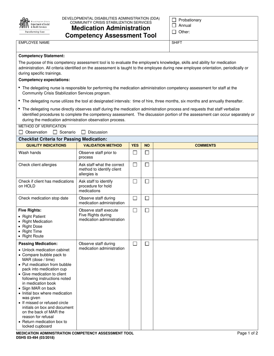 DSHS Form 03-494 - Fill Out, Sign Online and Download Printable PDF ...