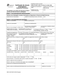 DSHS Form 14-252 Download Printable PDF or Fill Online Employment ...