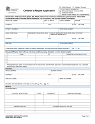 DSHS Form 15-387 Download Printable PDF or Fill Online Children's ...