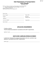 Utah Department of Transportation Forms PDF templates. download Fill ...