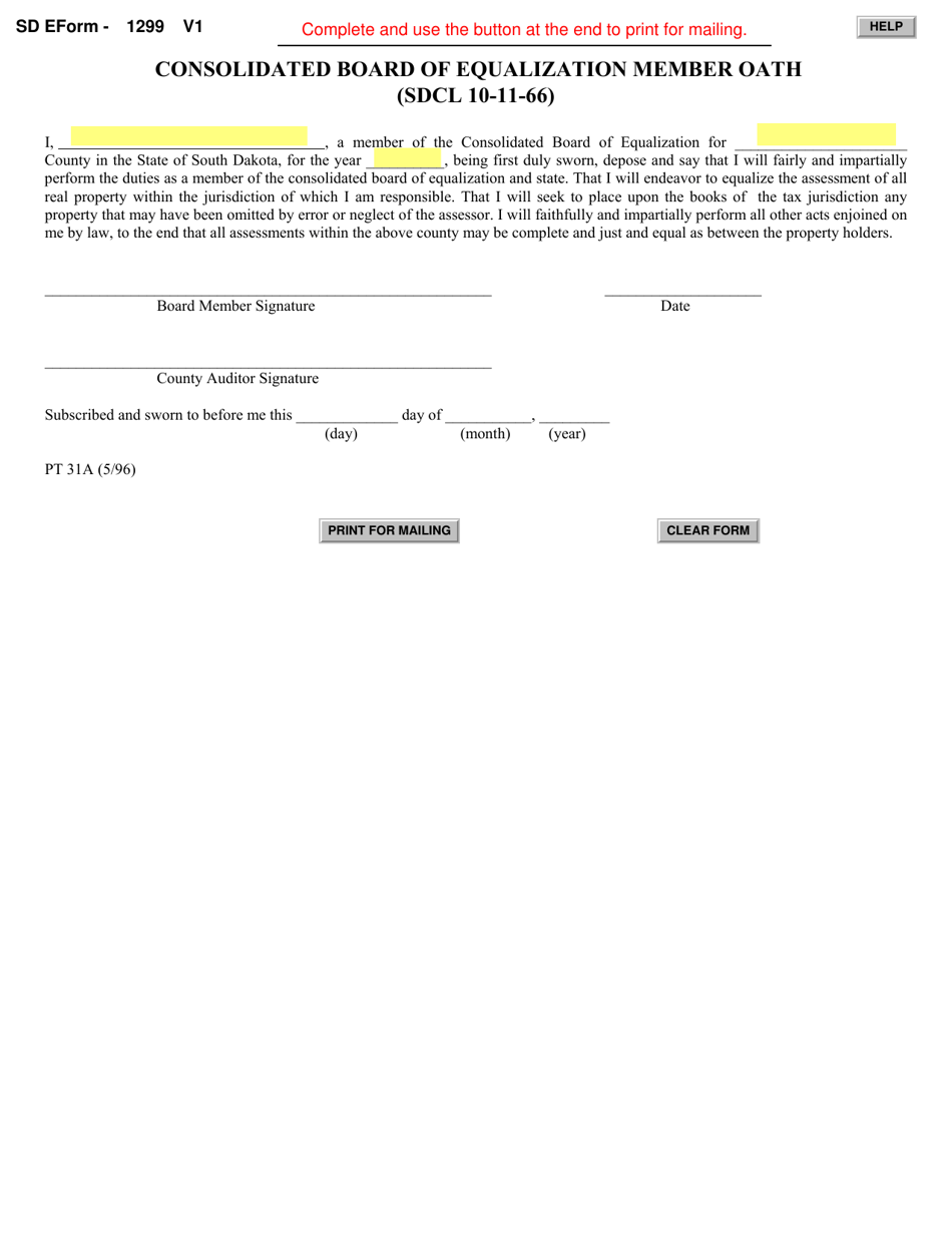 SD Form 1299 (PT31A) - Fill Out, Sign Online and Download Fillable PDF ...