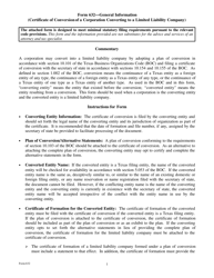 Form 642 Download Fillable PDF or Fill Online Certificate of Conversion ...