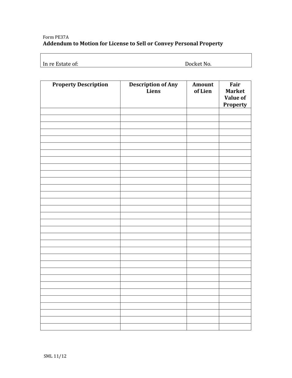 Form PE37A - Fill Out, Sign Online and Download Fillable PDF, Vermont ...