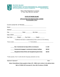 Rhode Island Application for Crematory Download Fillable PDF ...