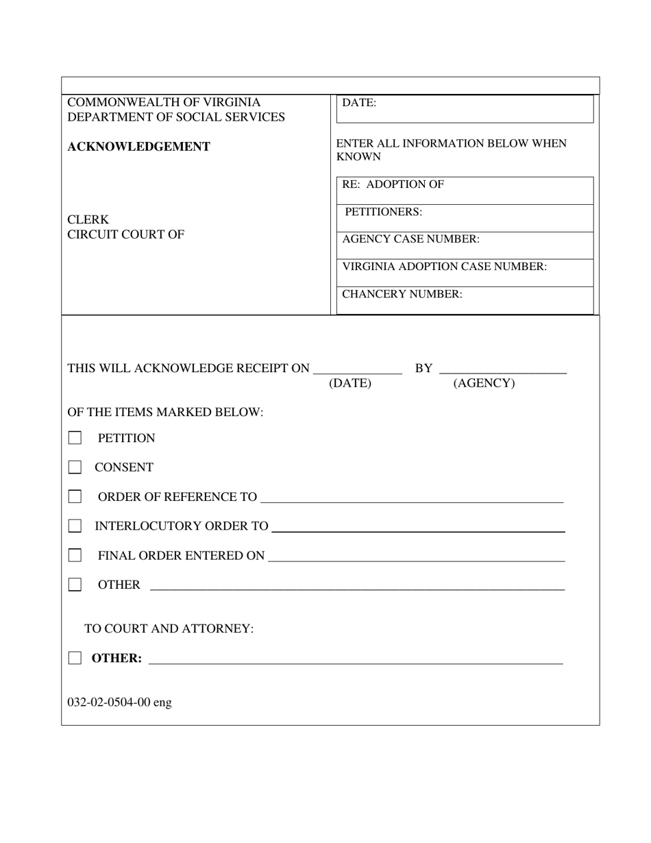 Form 032-02-0504-00-ENG - Fill Out, Sign Online and Download Printable ...