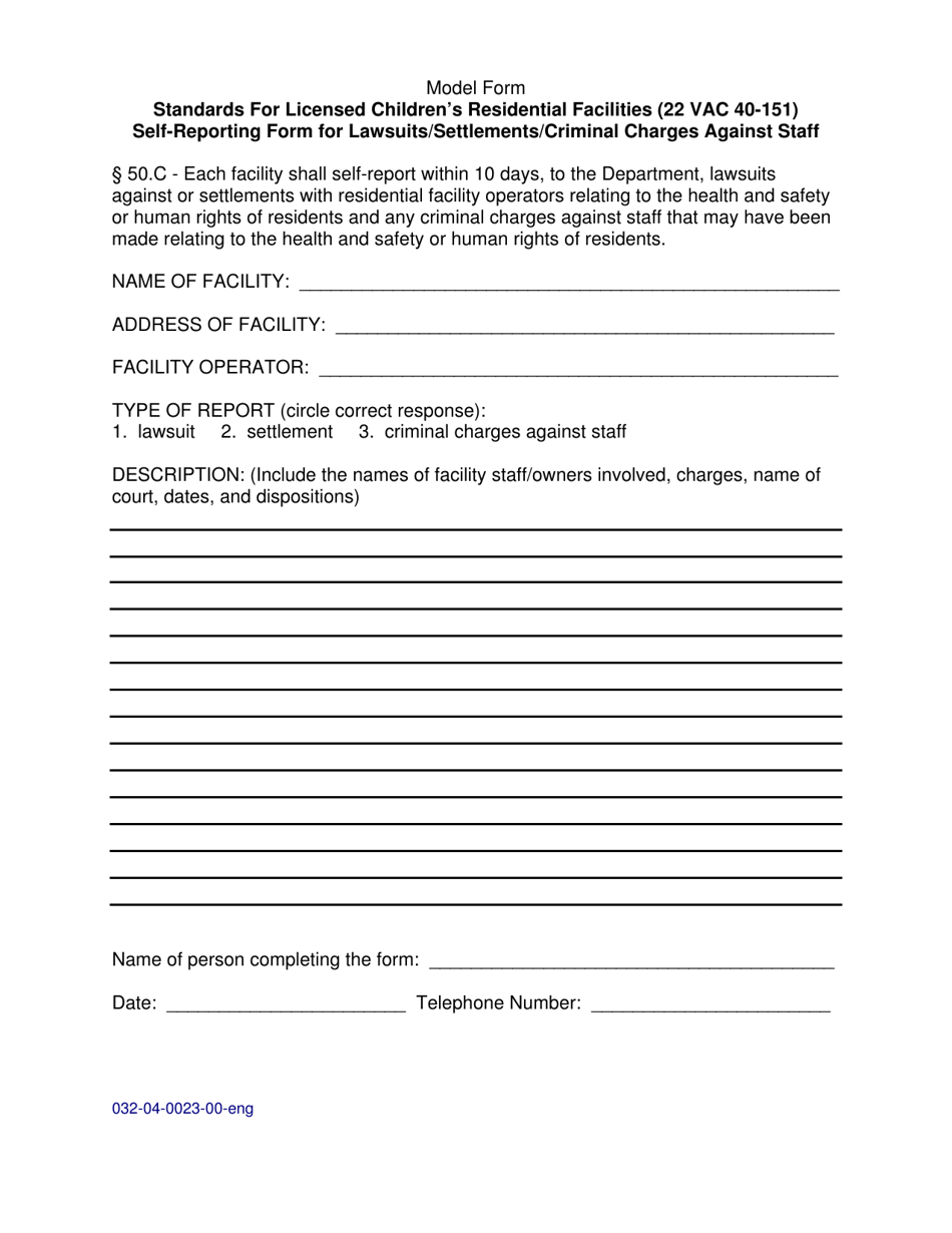 Form 032-04-0023-00-ENG - Fill Out, Sign Online and Download Printable ...