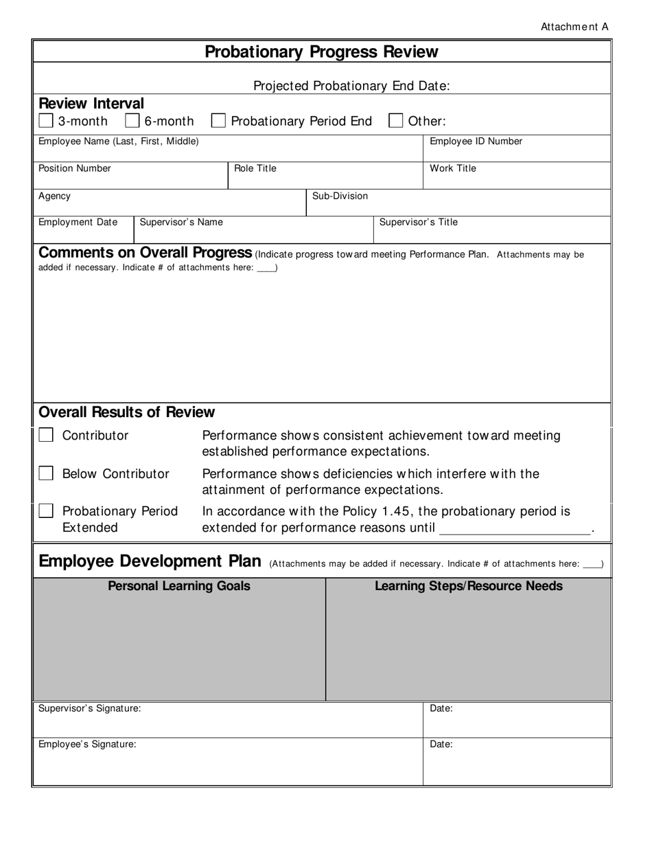 Virginia Probationary Progress Review - Fill Out, Sign Online and ...