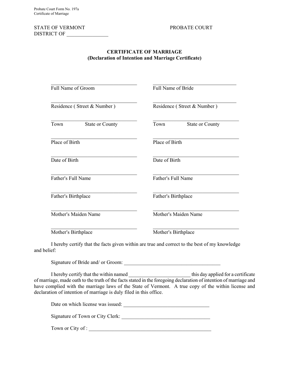 Form PC197A - Fill Out, Sign Online and Download Fillable PDF, Vermont ...