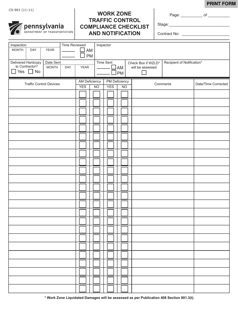 Form CS901 - Fill Out, Sign Online and Download Fillable PDF ...
