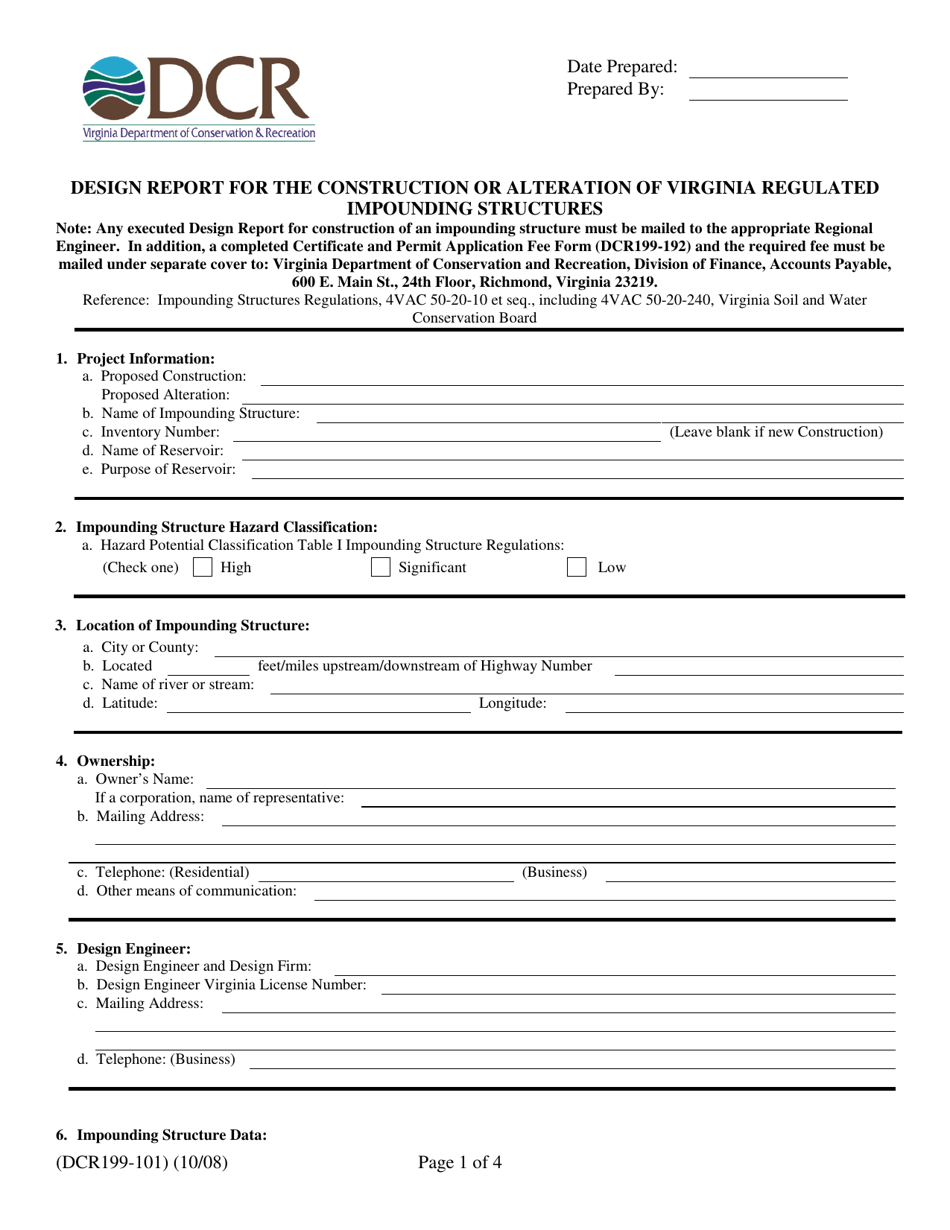 Form DCR199-101 - Fill Out, Sign Online and Download Printable PDF, Virginia | Templateroller