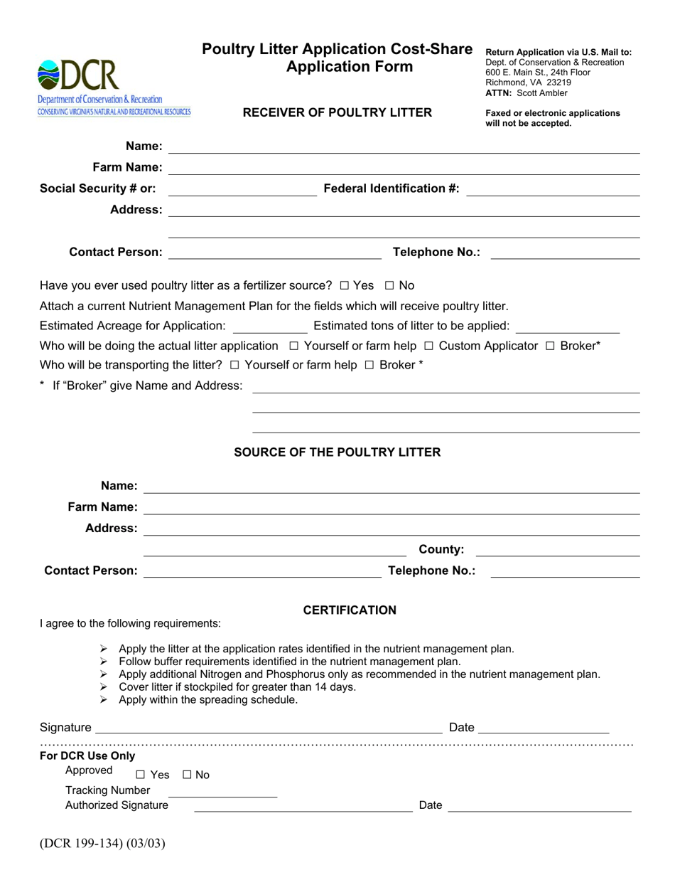 Form DCR199-134 - Fill Out, Sign Online and Download Printable PDF ...