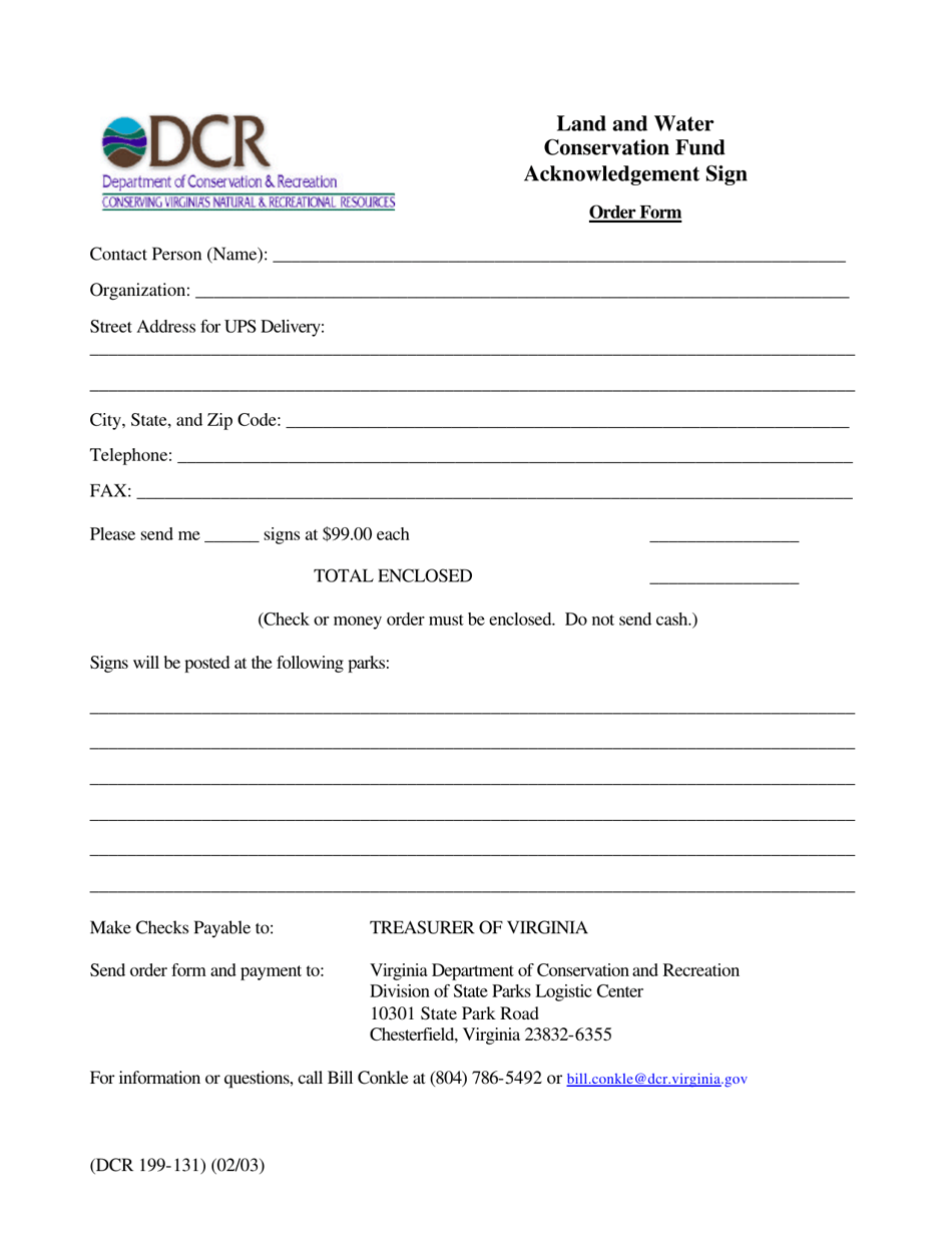 Form DCR199-131 - Fill Out, Sign Online and Download Printable PDF ...