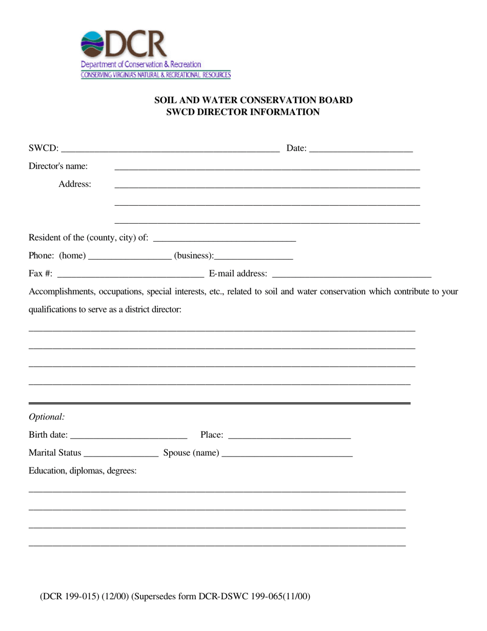 Form DCR199-015 - Fill Out, Sign Online and Download Printable PDF ...
