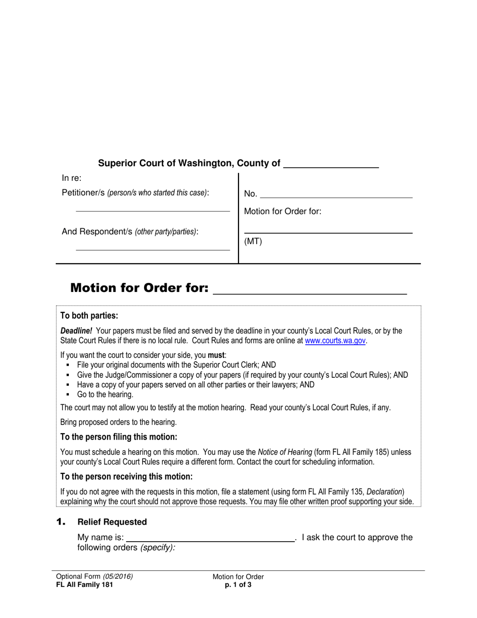 Form FL All Family181 - Fill Out, Sign Online and Download Printable ...