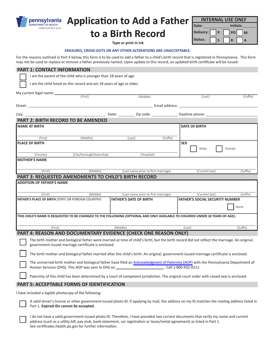 Form HD002109 - Fill Out, Sign Online and Download Fillable PDF ...