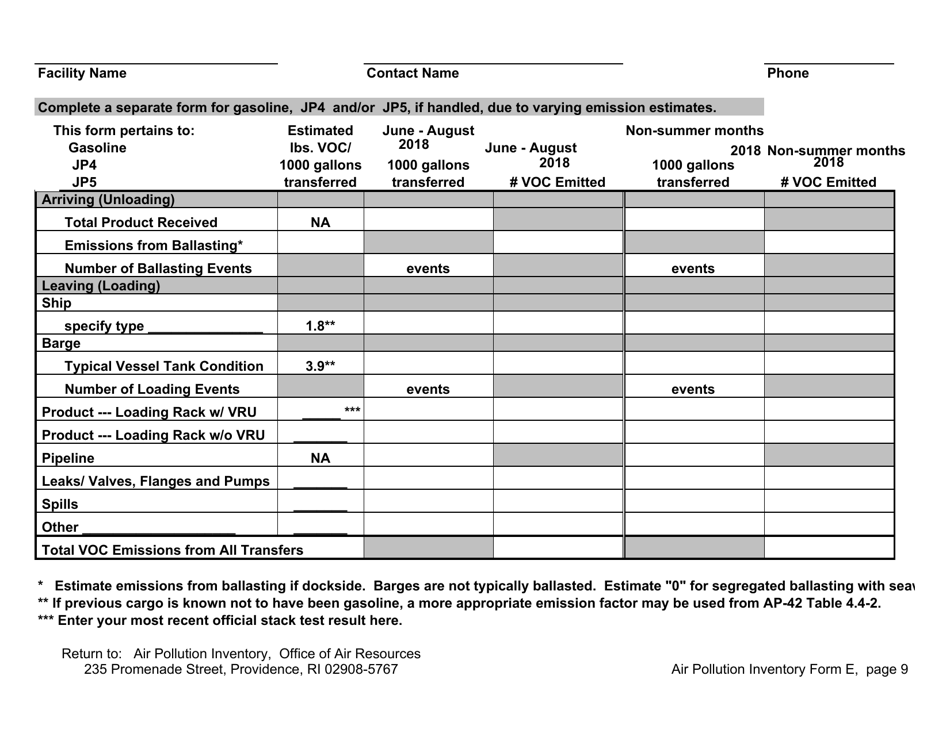 E9 Form Fillable - Printable Forms Free Online
