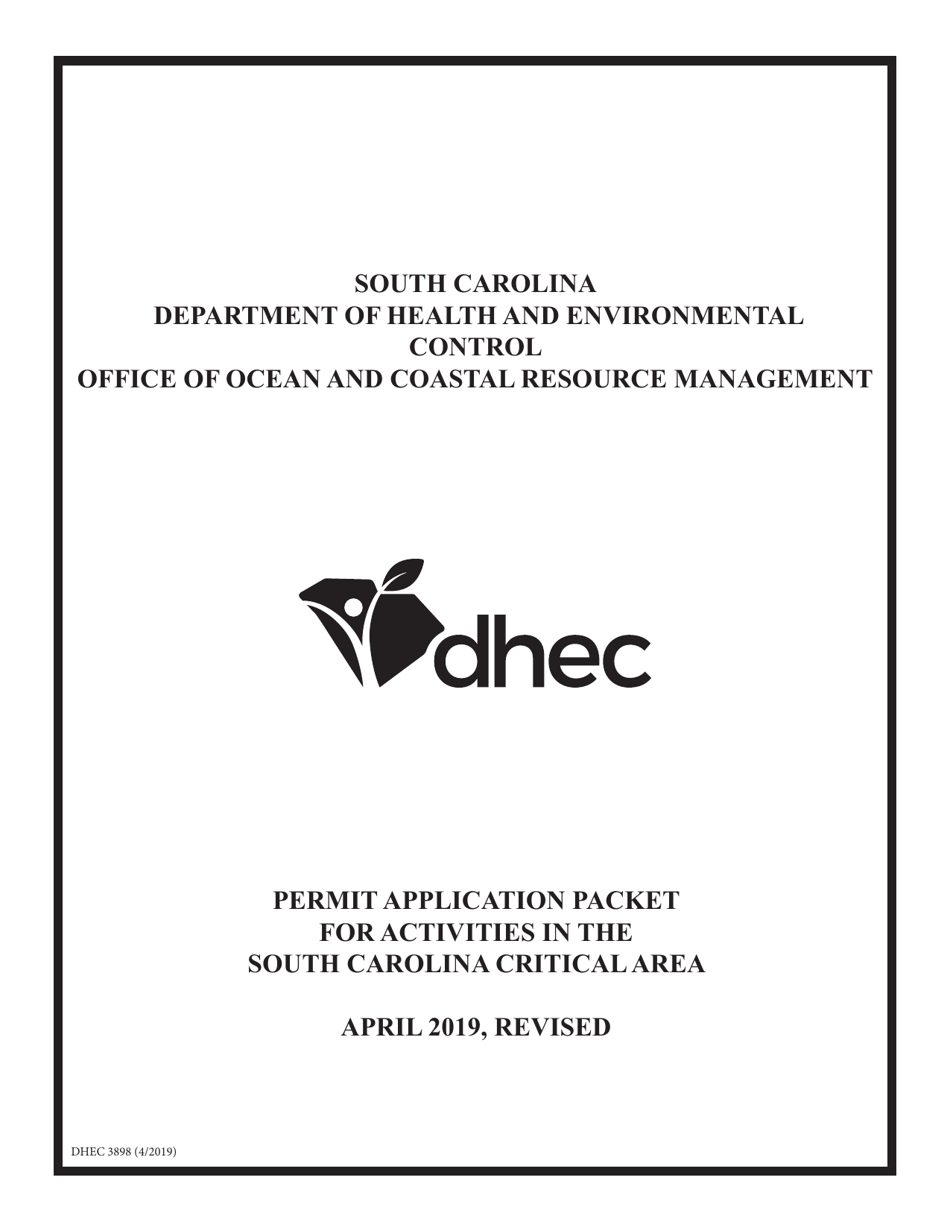 DHEC Form 3898 - Fill Out, Sign Online and Download Fillable PDF, South ...