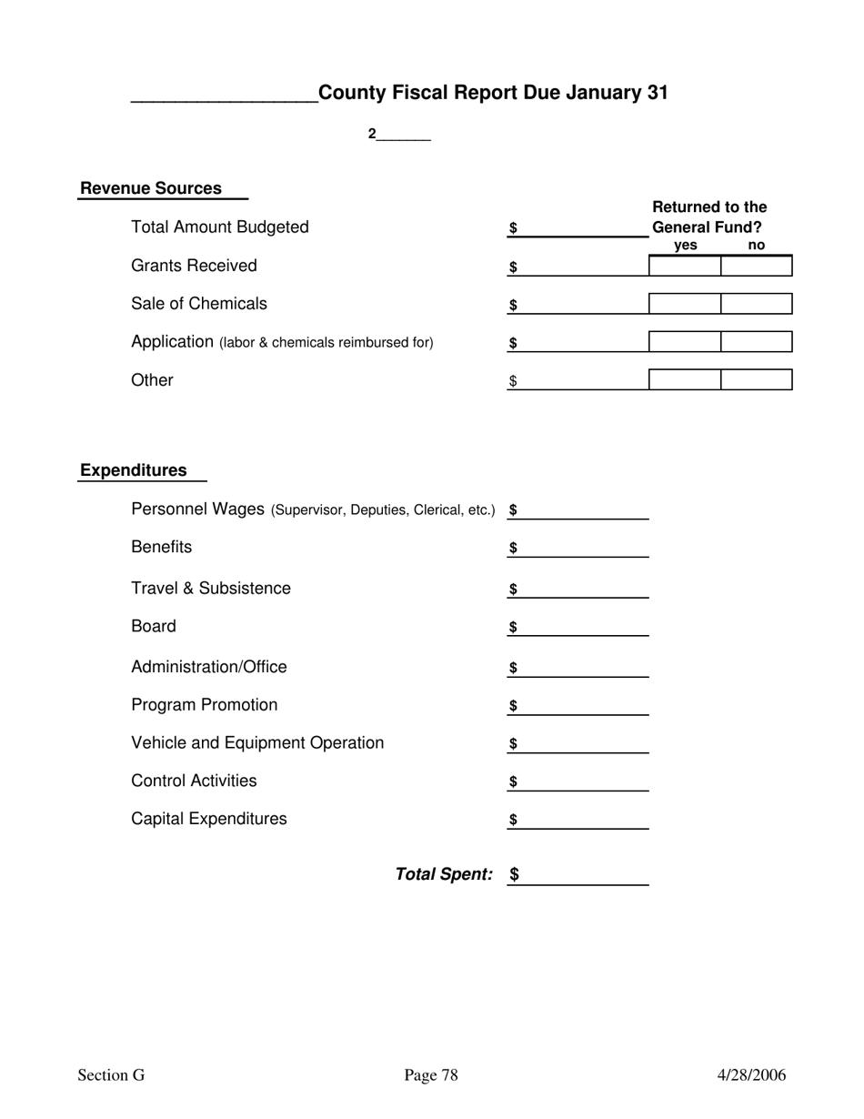 South Dakota County Fiscal Report Download Printable PDF | Templateroller