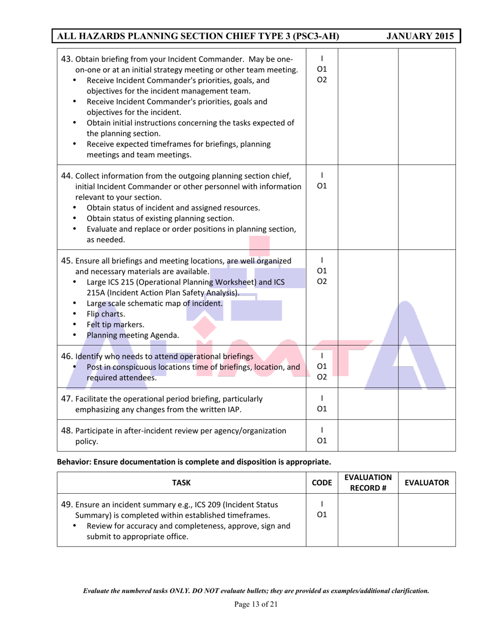 Colorado Position Task Book for the Position of Type 3 All-hazards ...