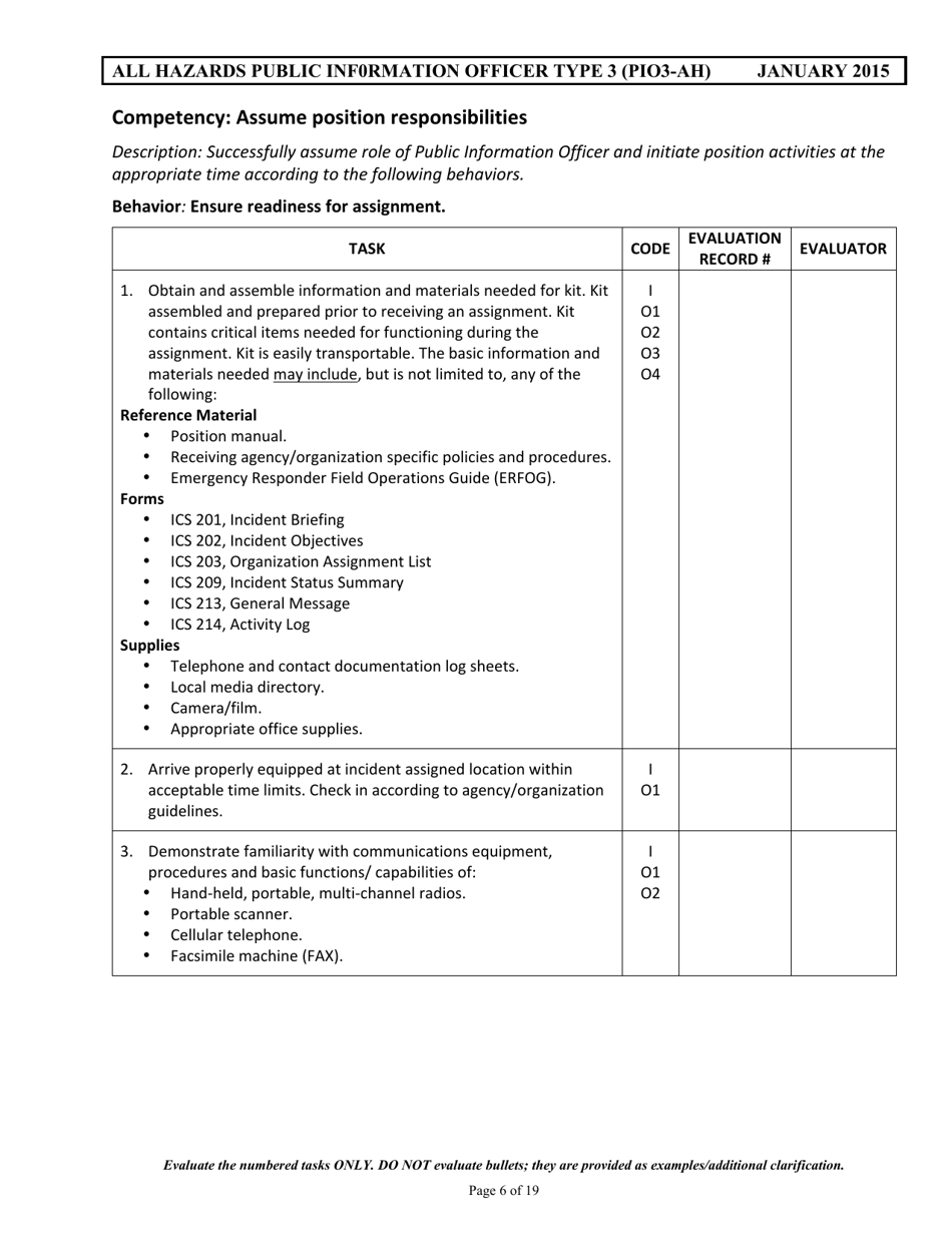 Colorado Position Task Book for the Position of Type 3 All-hazards ...