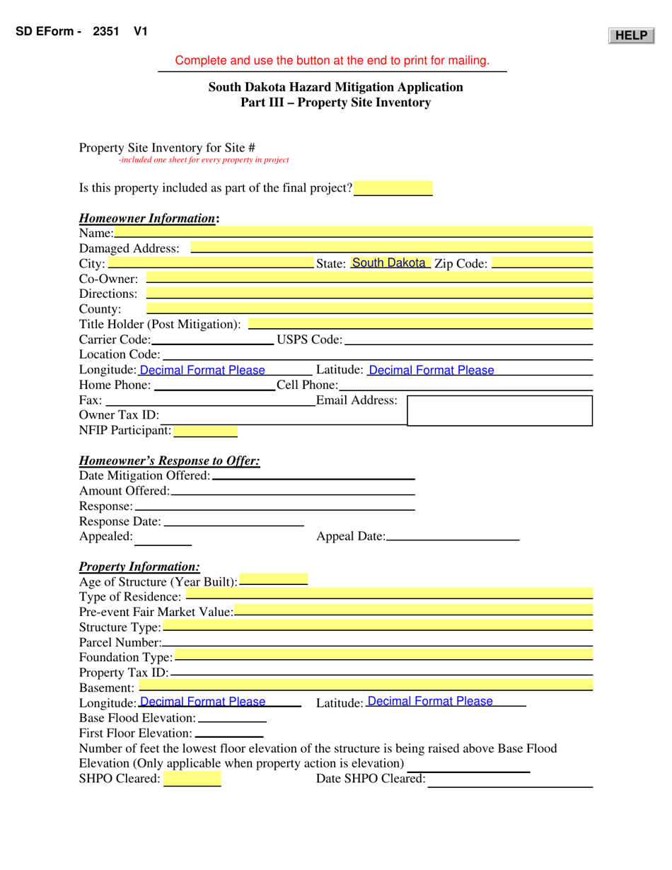 SD Form 2351 Part III - Fill Out, Sign Online and Download Fillable PDF ...