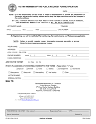 Form CR-3613 Download Printable PDF or Fill Online Victim/Member of the ...