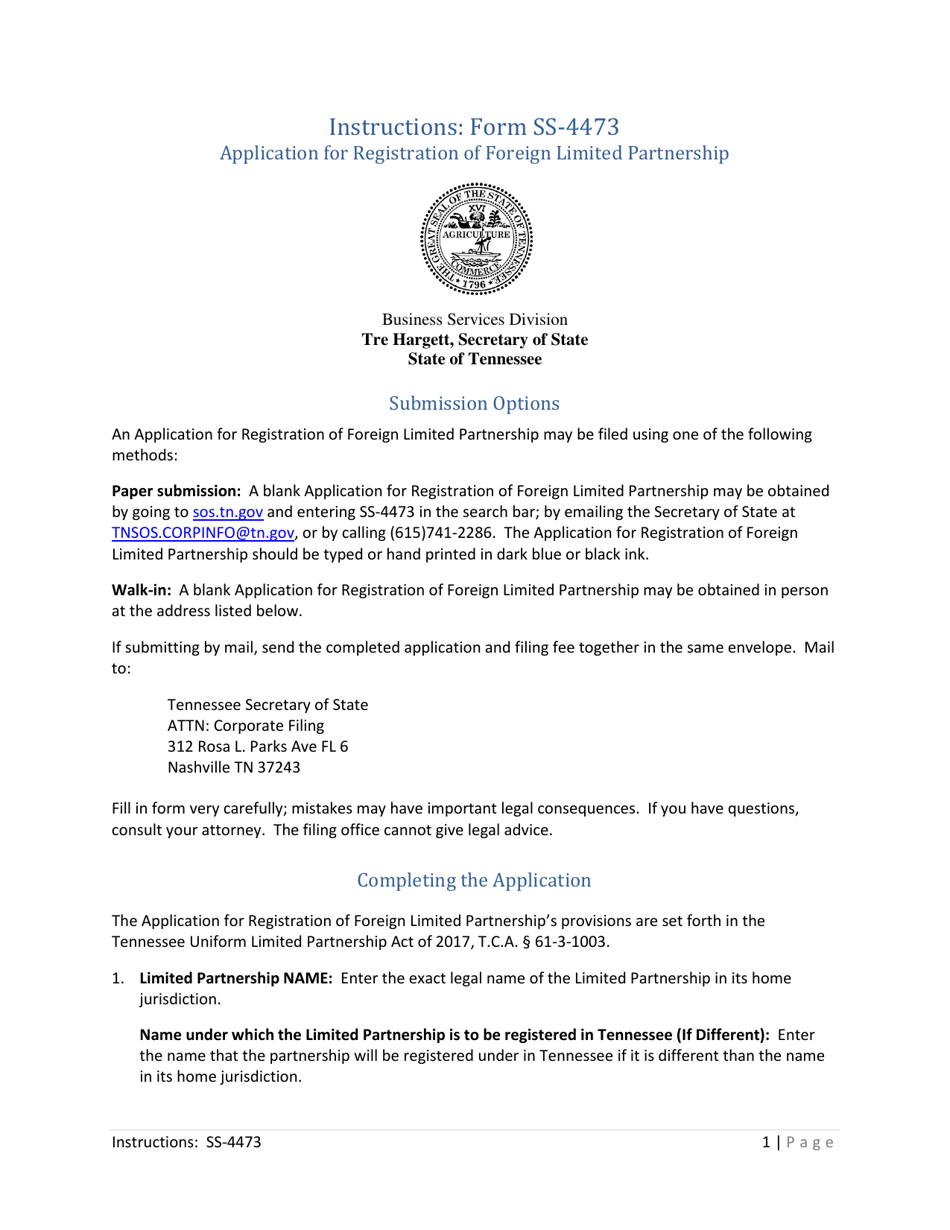 Form SS-4473 - Fill Out, Sign Online and Download Fillable PDF ...