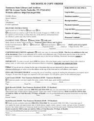 Tennessee Order Download Fillable PDF | Templateroller