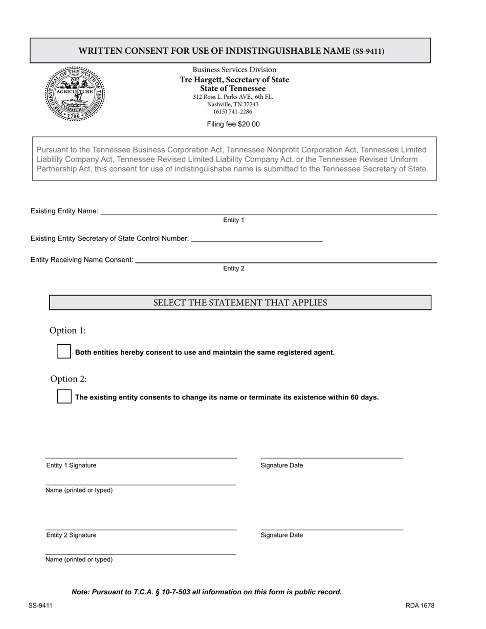 Form SS-9411 - Fill Out, Sign Online and Download Printable PDF ...
