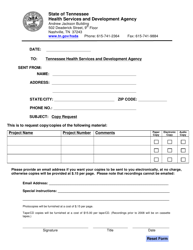 Tennessee Copy Request Form Download Fillable PDF | Templateroller