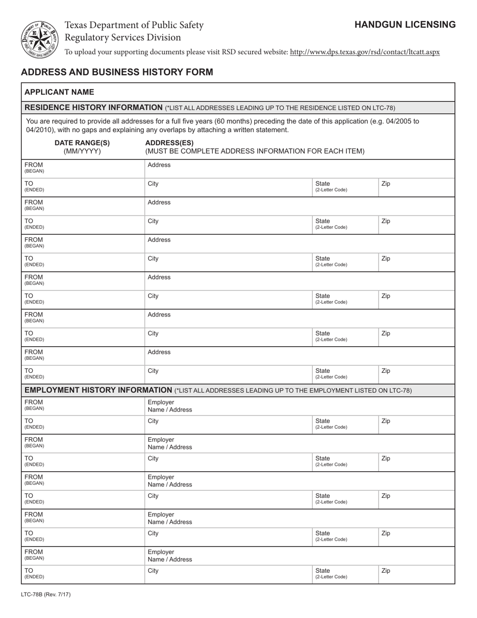 Form LTC-78B - Fill Out, Sign Online and Download Fillable PDF, Texas ...