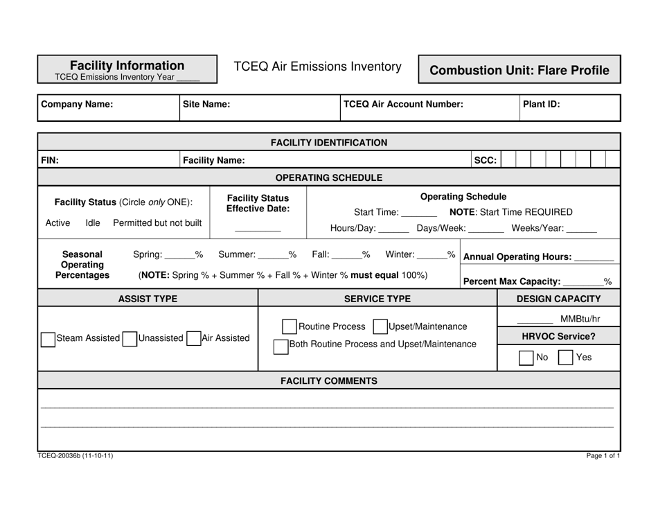Form TCEQ-20036B - Fill Out, Sign Online and Download Fillable PDF ...