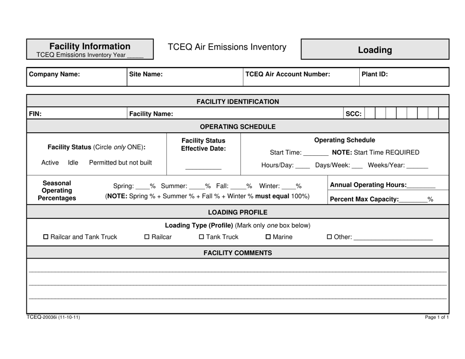 Form TCEQ-20036I - Fill Out, Sign Online and Download Fillable PDF ...