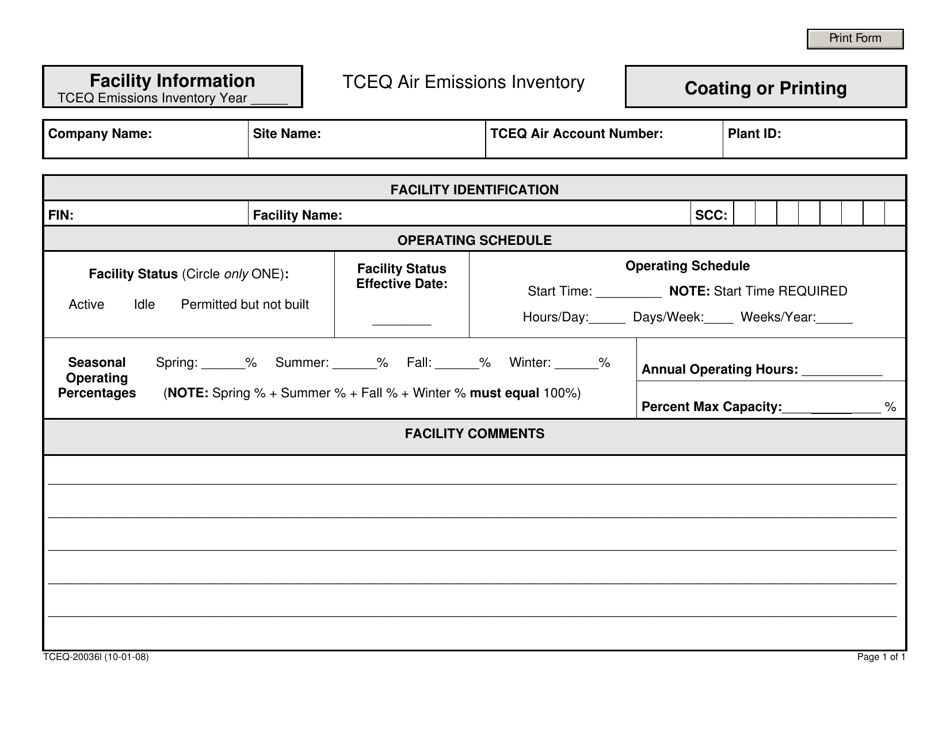 Form TCEQ-20036L - Fill Out, Sign Online and Download Fillable PDF ...