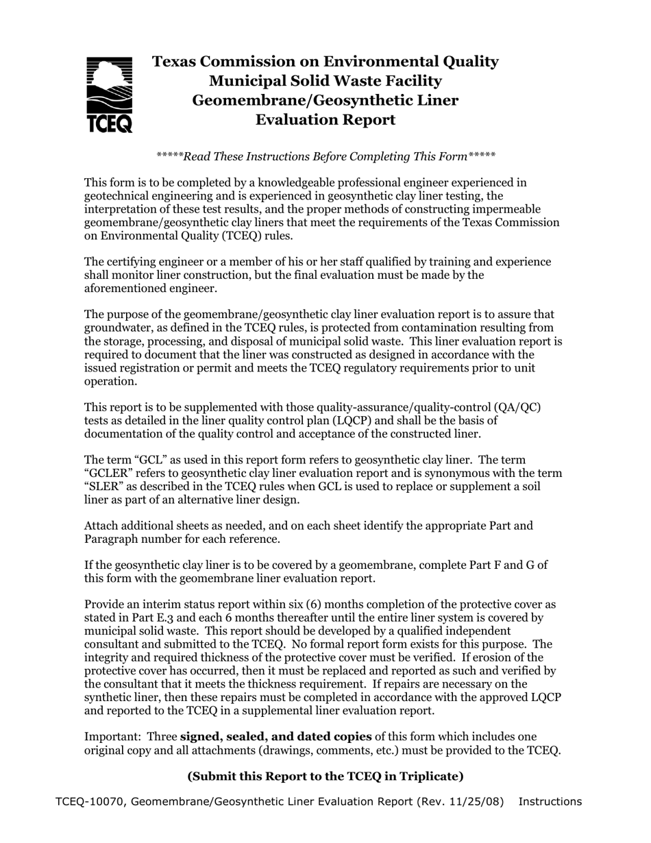 Form TCEQ-10070 - Fill Out, Sign Online and Download Printable PDF ...