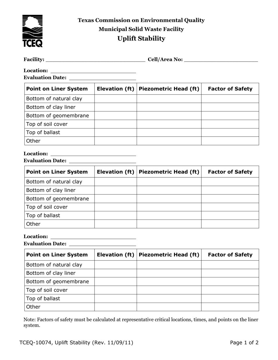Form TCEQ-10074 - Fill Out, Sign Online and Download Printable PDF ...