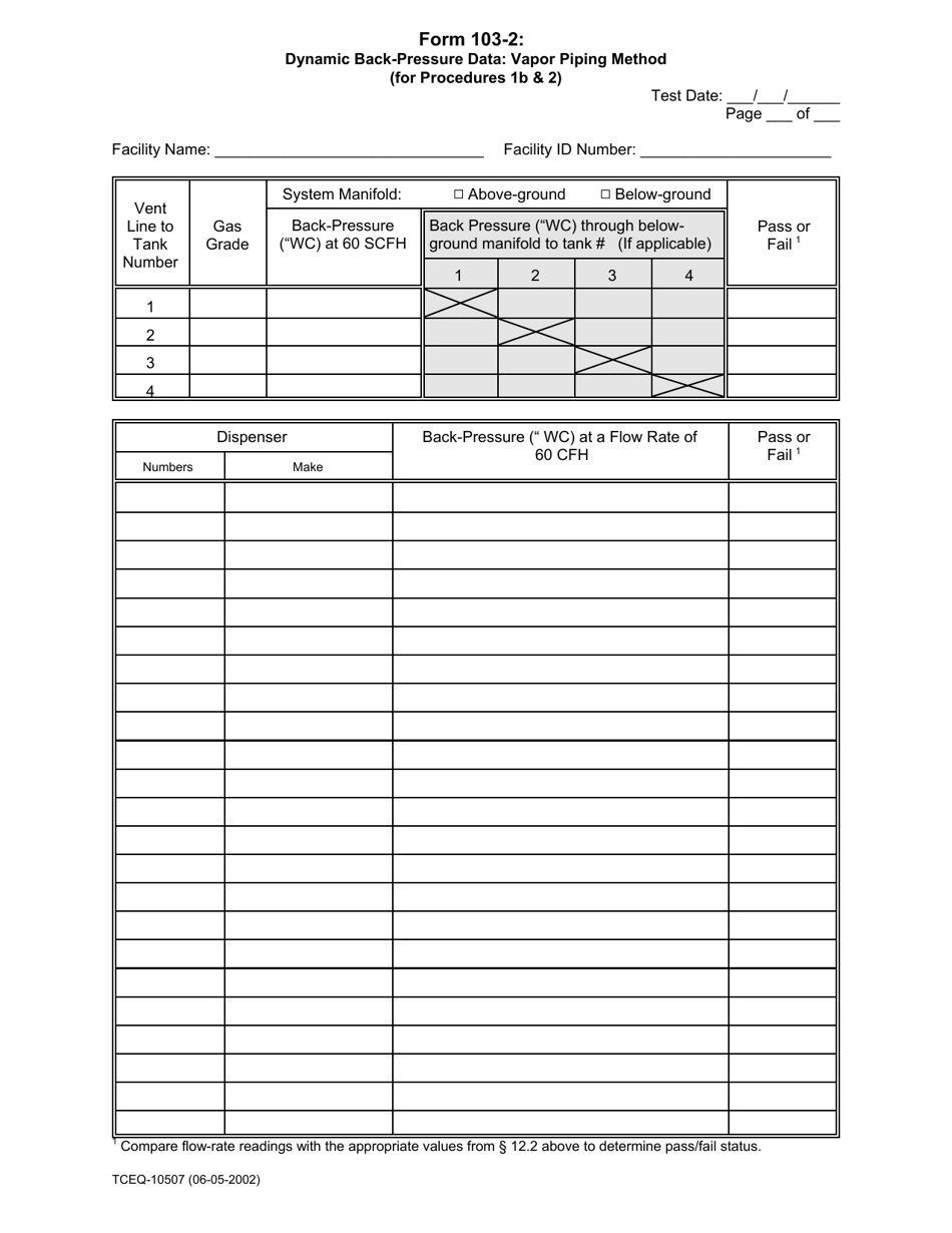 Form TCEQ-10507 (103-2) - Fill Out, Sign Online and Download Printable ...