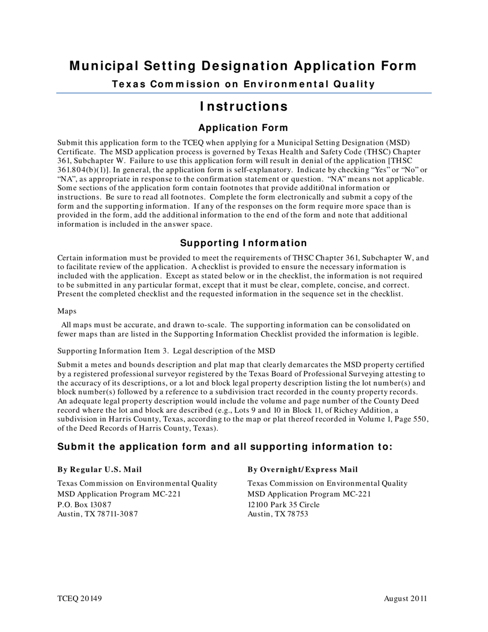 Form 20149 - Fill Out, Sign Online and Download Fillable PDF, Texas ...