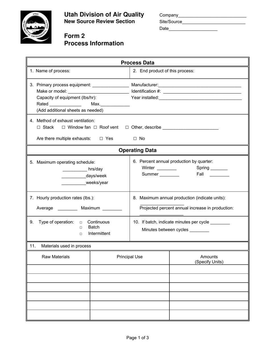Form 2 - Fill Out, Sign Online and Download Printable PDF, Utah ...