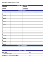 Patrol Activity Log Download Printable PDF | Templateroller