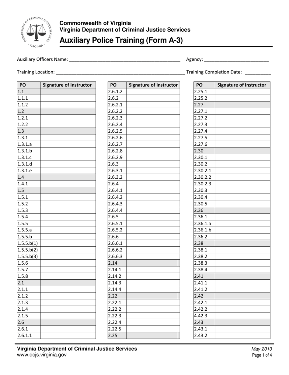 Form A-3 - Fill Out, Sign Online and Download Fillable PDF, Virginia ...