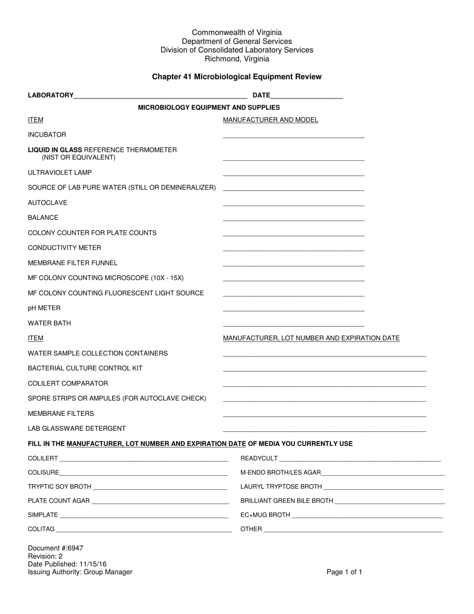 Form 6947 - Fill Out, Sign Online and Download Printable PDF, Virginia ...