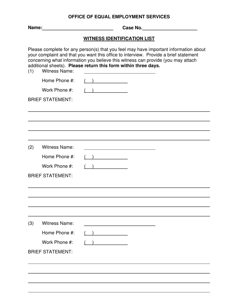 Virginia Witness Identification List - Fill Out, Sign Online and ...