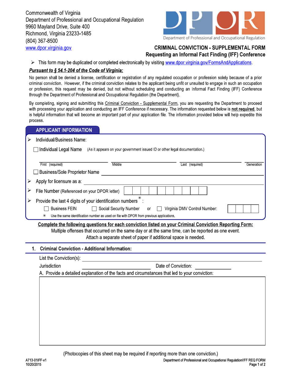 Form A713-01IFF - Fill Out, Sign Online and Download Fillable PDF ...