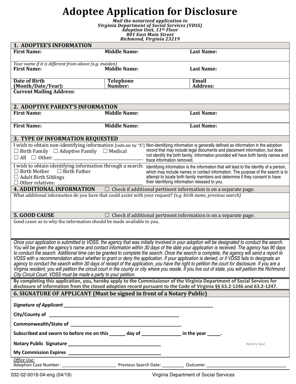 Form 032-02-0018-04-ENG - Fill Out, Sign Online and Download Fillable ...
